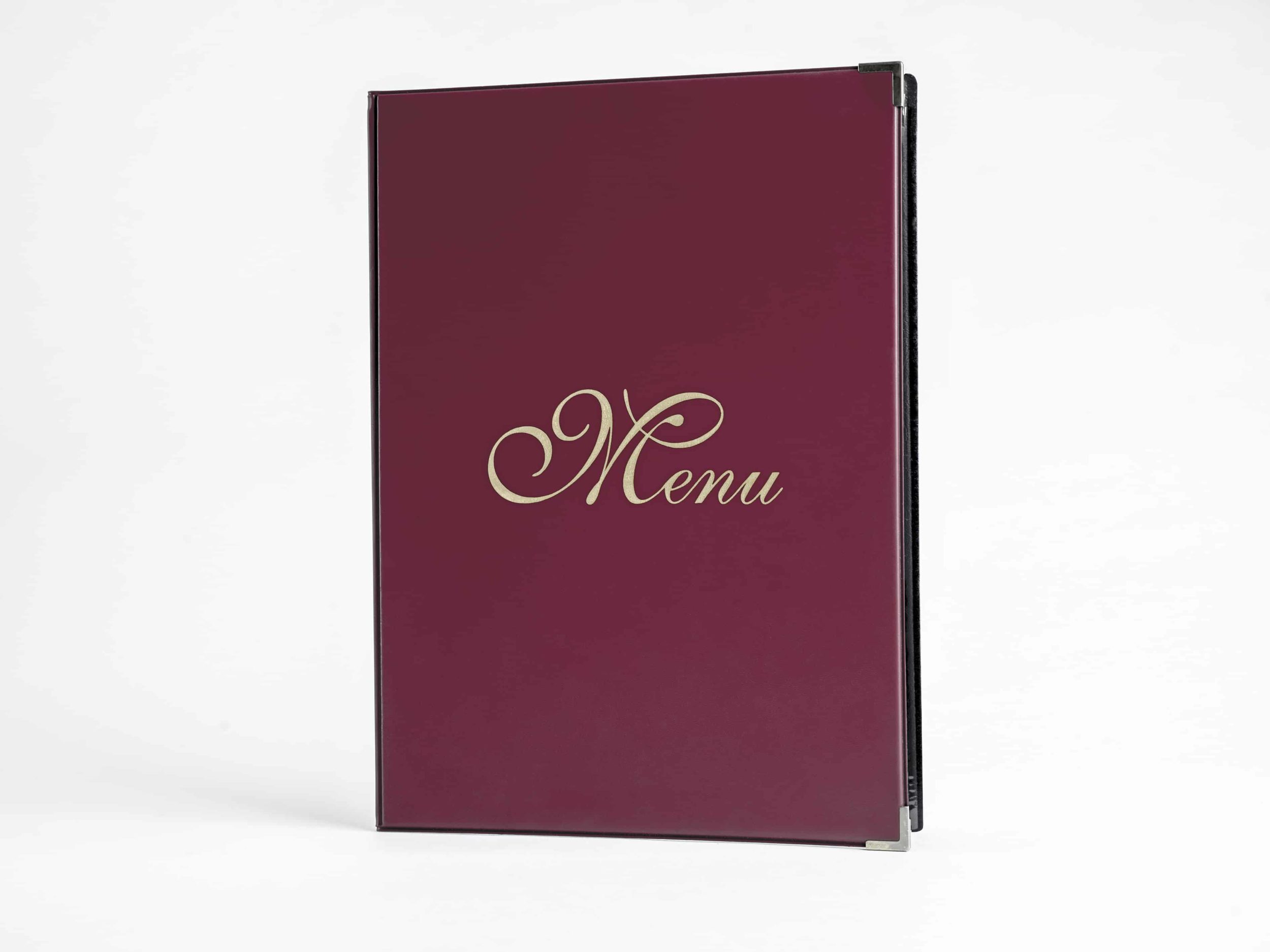 Protège-menus en PVC sur-mesure avec couverture rigide et vues ...