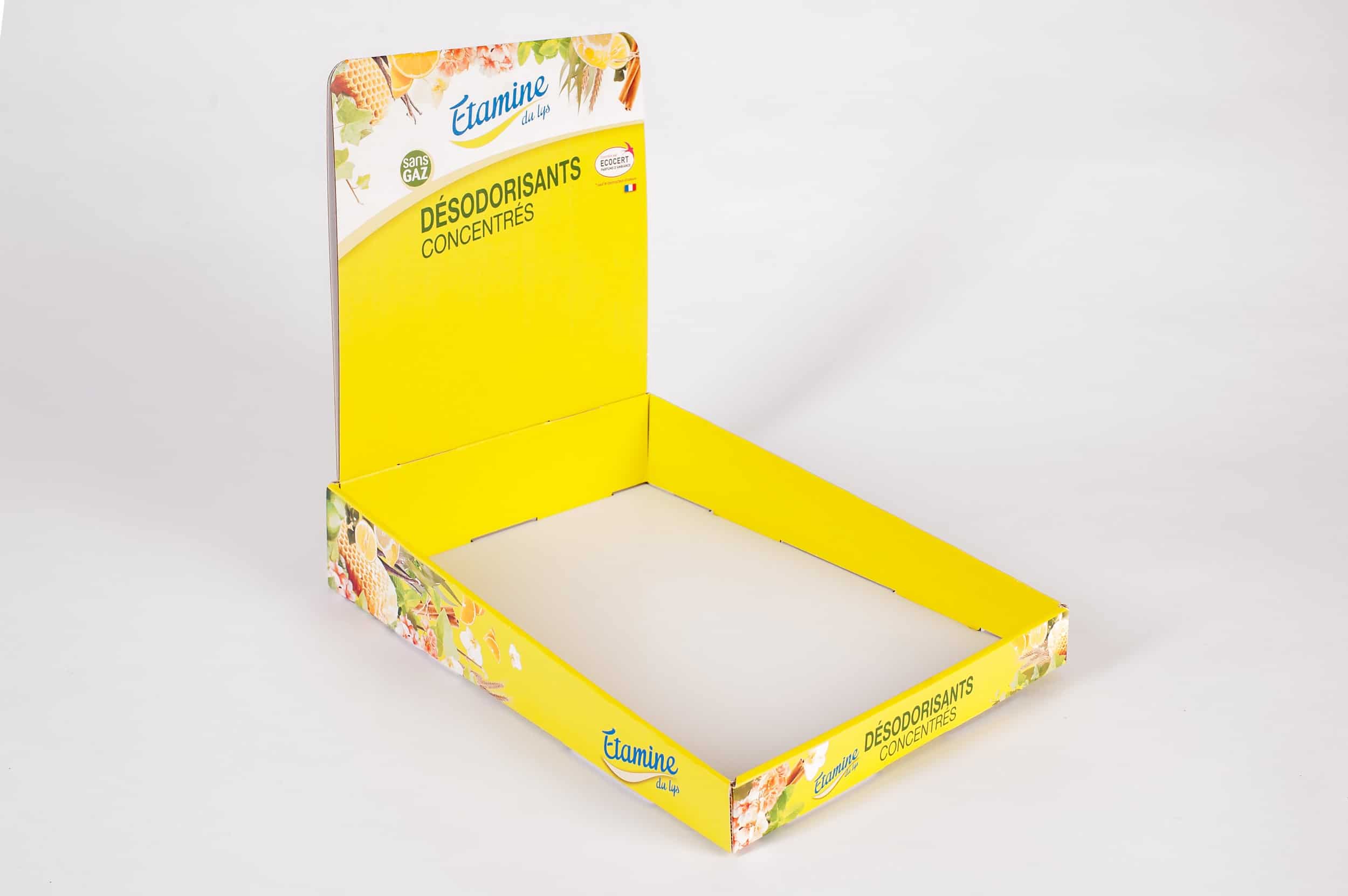 Présentoir - PLV de comptoir en carton ondulé microcannelure avec ...