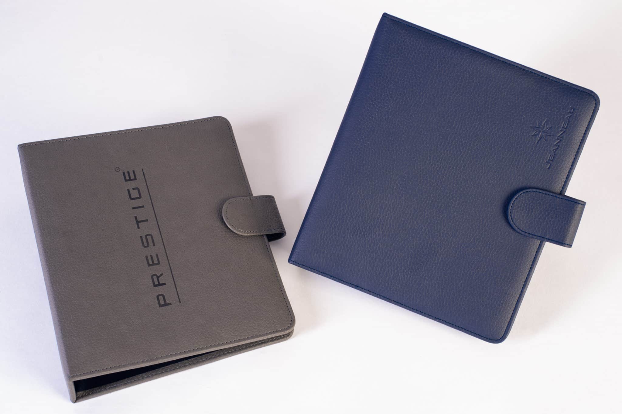 Classeur en simili-cuir avec patte de fermeture - Design Duval