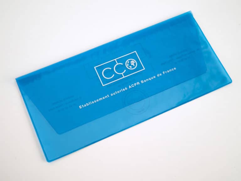 Pochette à rabat translucide sur-mesure - Design Duval