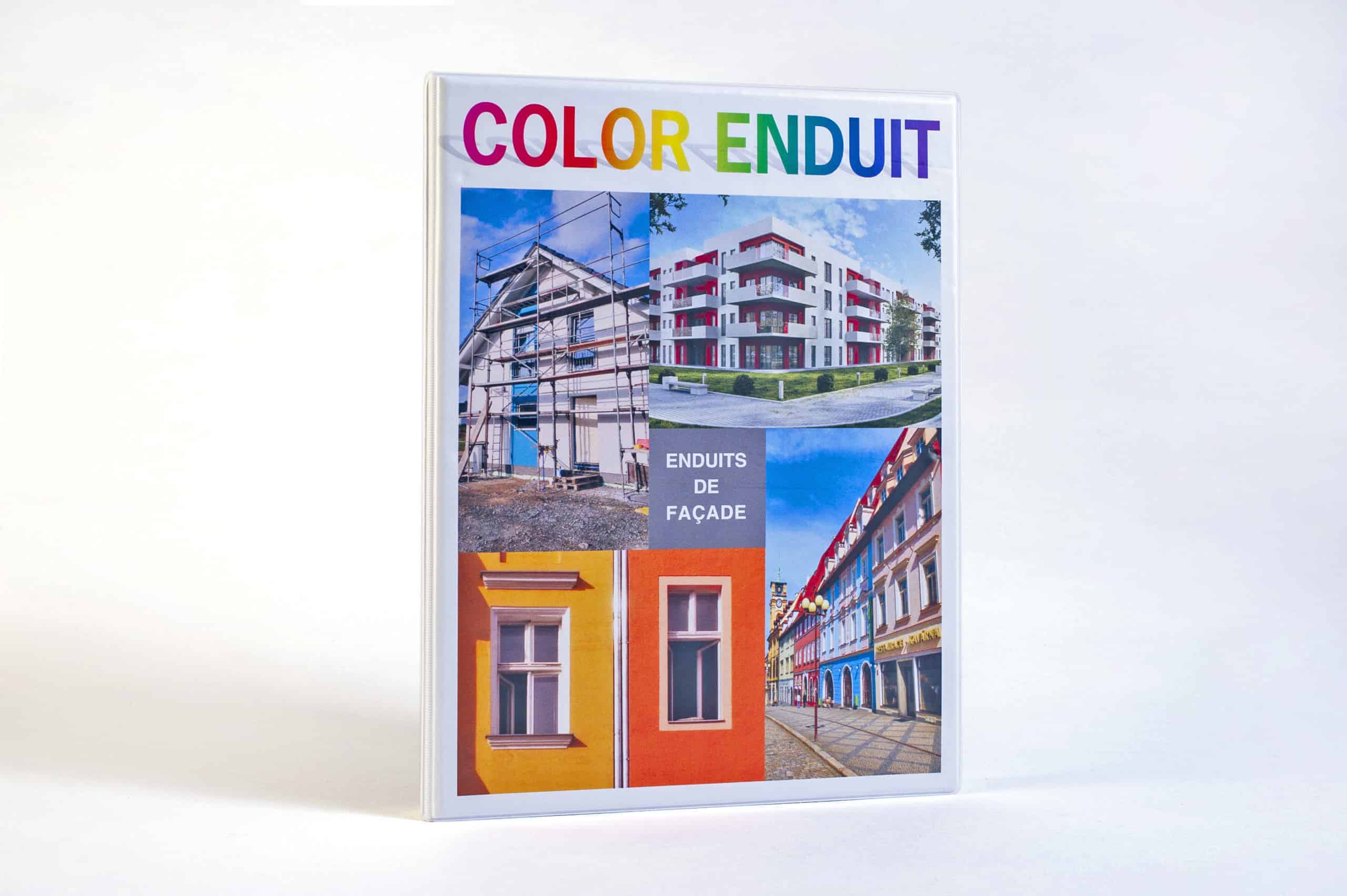 Welded PVC display colour chart with thermoformed shape for removable ...